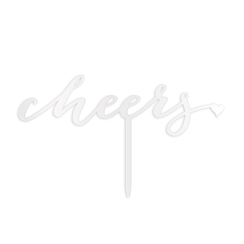 Cheers Acrylic Wedding Cake Topper – Butter Be Mine