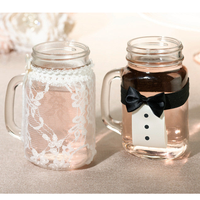 Bride and Groom Drink Glass Covers (Set of 2) – Butter Be Mine