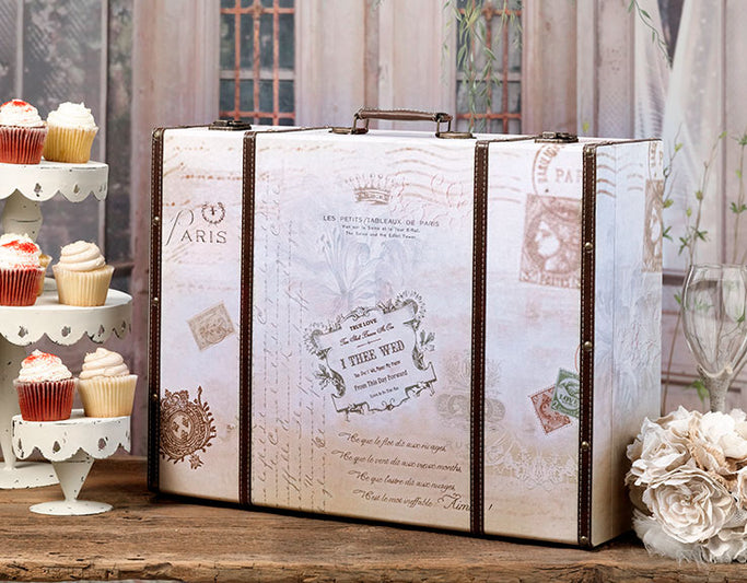 Destination Wedding Mini Suitcase True Love Card Box Wishing Well ...
