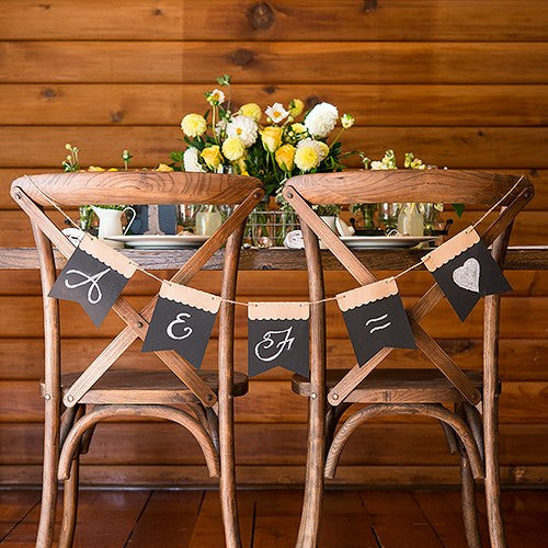 Kraft and Chalkboard Black Paper DIY Wedding Party Banner Kit – Butter ...