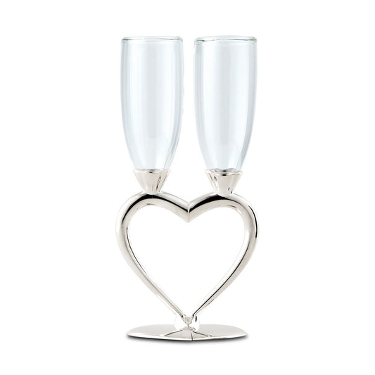 Interlocking Heart Stems Wedding Champagne Flutes – Butter Be Mine