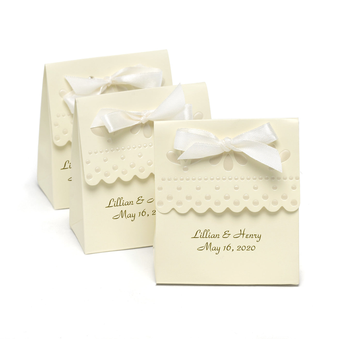 Personalized Scalloped Wedding Favor Boxes (Pack of 25) – Butter Be Mine