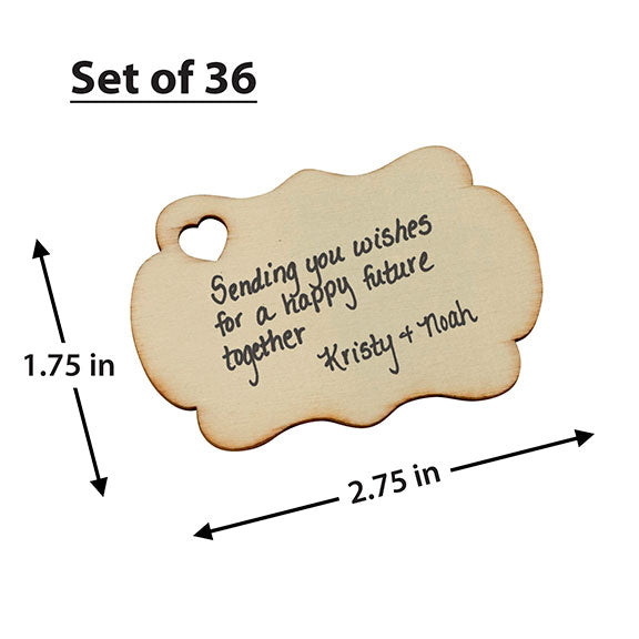Wooden Wedding Party Guest Signing Tags (Pack of 36) – Butter Be Mine