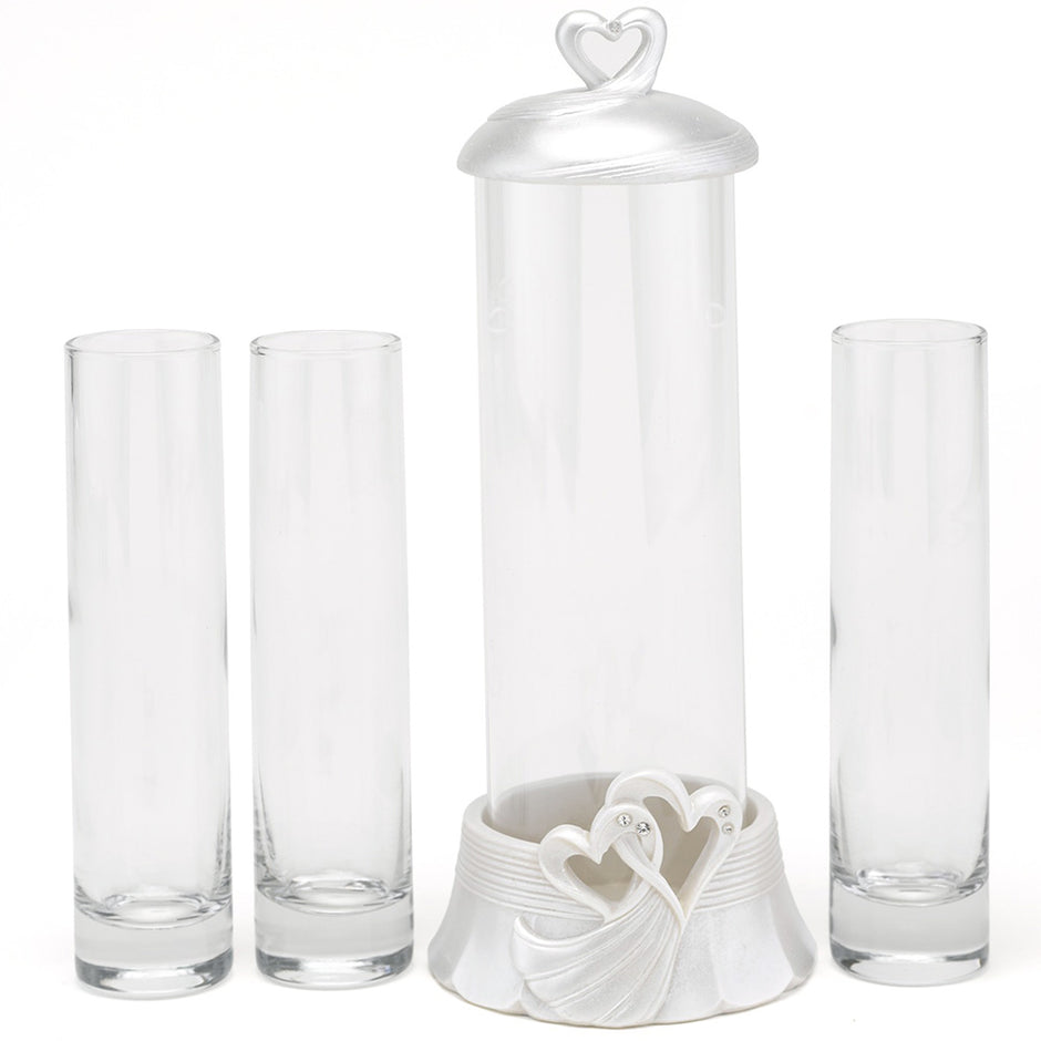 Heart and Rhinestone Unity Sand Wedding Ceremony (Set of 4) – Butter Be ...