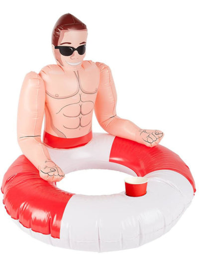 Inflatable Lifeguard Hunk Swim Ring Pool Floatie Party Gag Gift ...