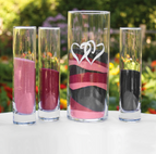 Linked Hearts Sand Ceremony 4-Piece Wedding Unity Sand Ceremony Set ...